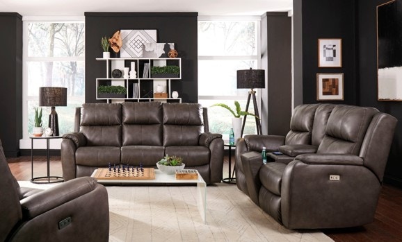 Southern Motion Marquis Power Headrest Double Reclining Sofa W Next Level 332 61P NL Portland